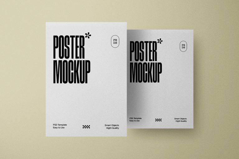 Realistic Posters Free Mockup — Free Mockup World
