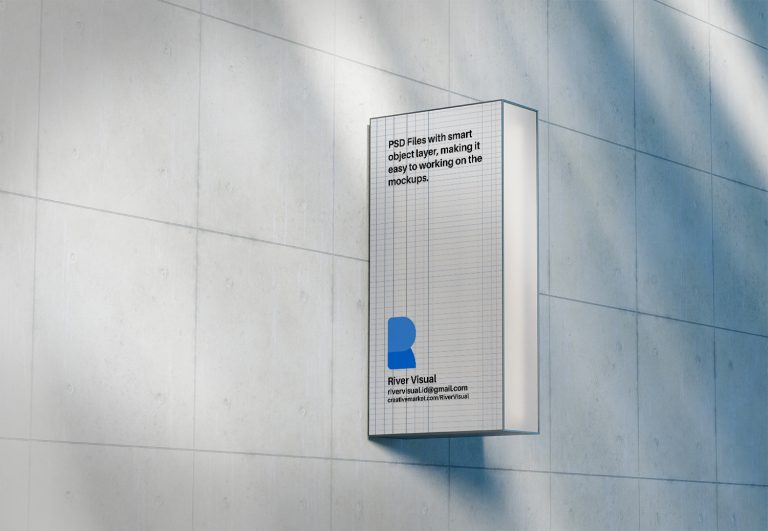 Rectangle Signage Free Mockup PSD - Free Mockup World