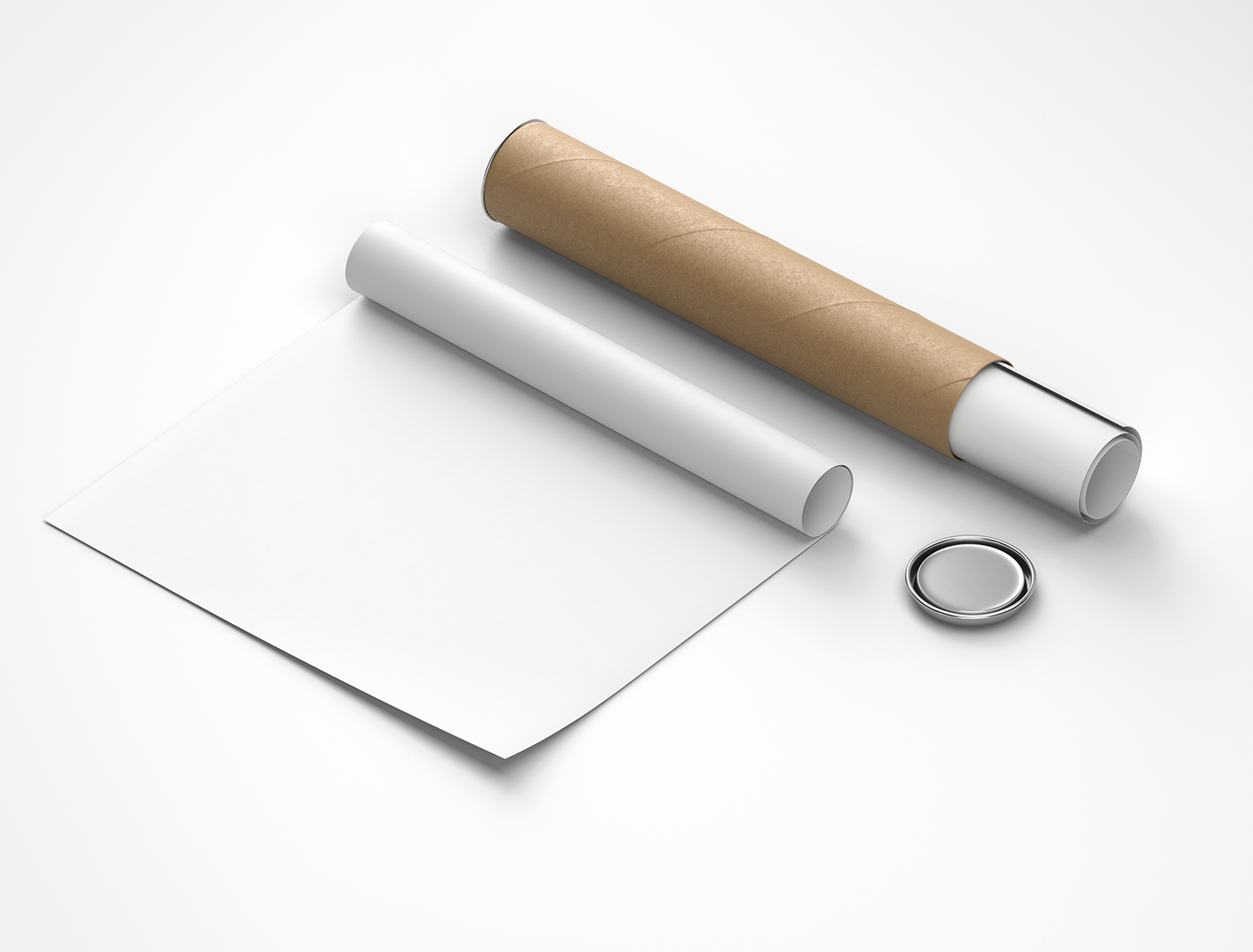 Rolled Canvas Poster With Paper Tube Free Mockup Free Mockup World