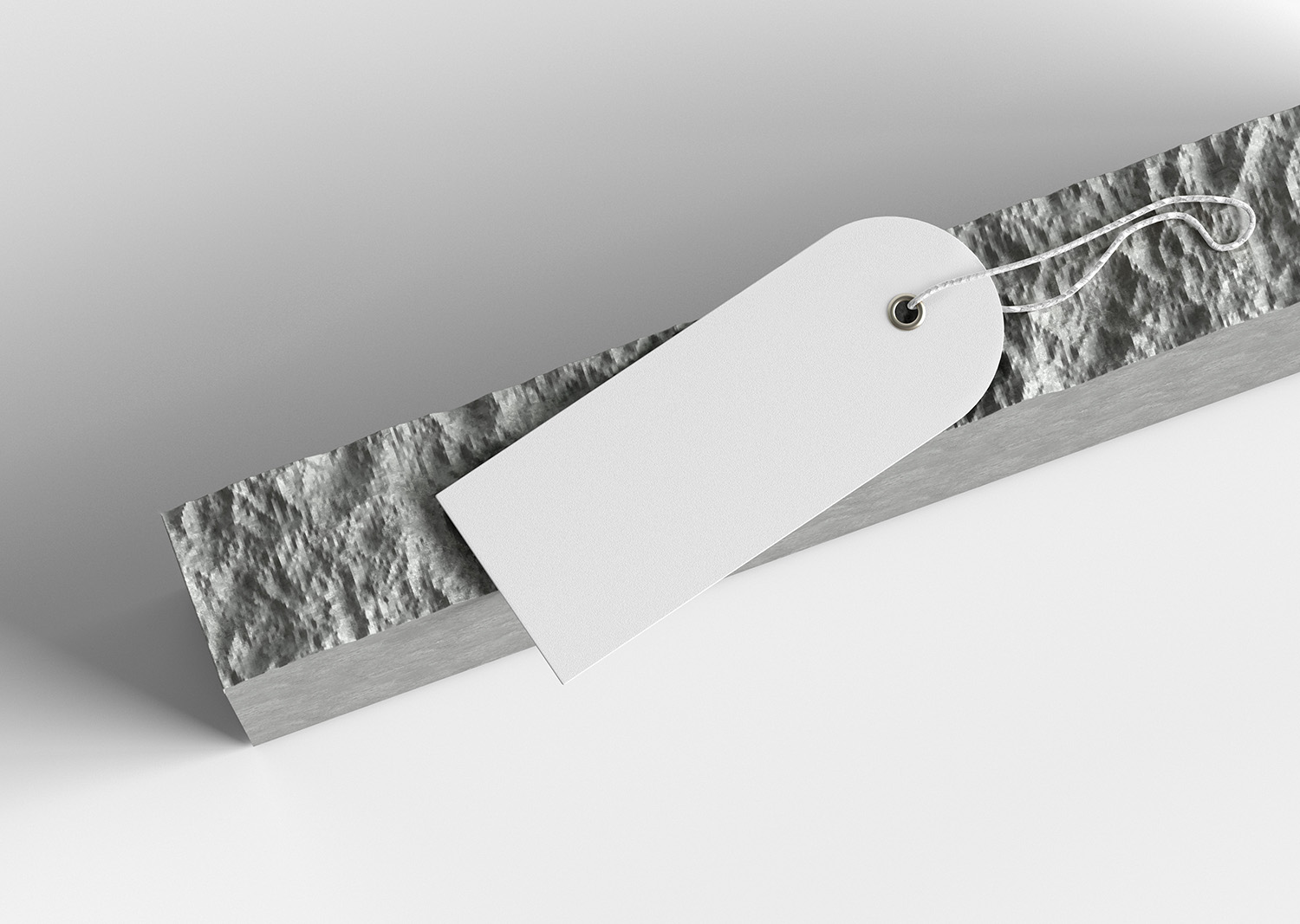 Label Tag on Stone Free Mockup 01 — Free Mockup World