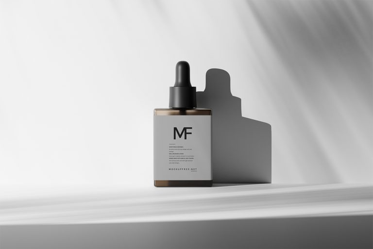 Square Dropper Bottle Free Mockups | Free Mockup World