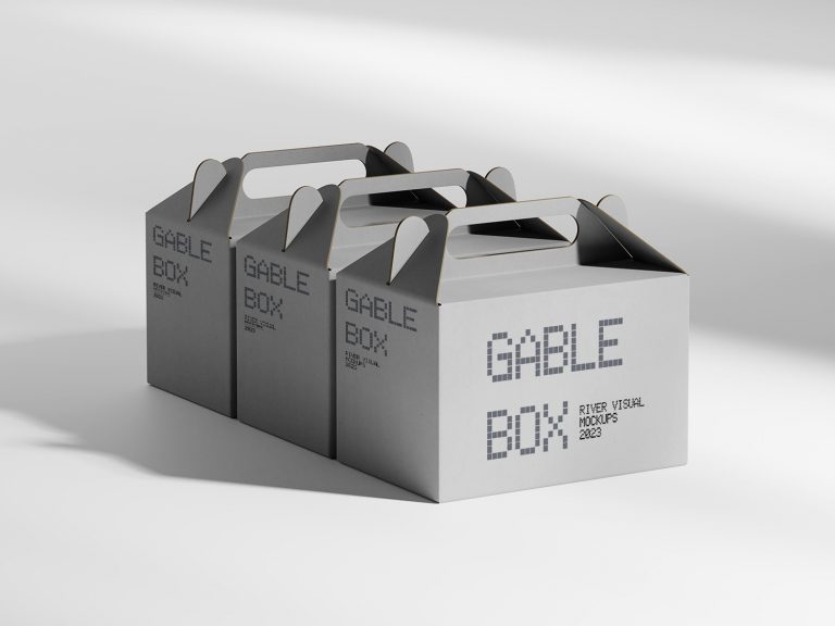 Gable Box Free Mockup | Free Mockup World