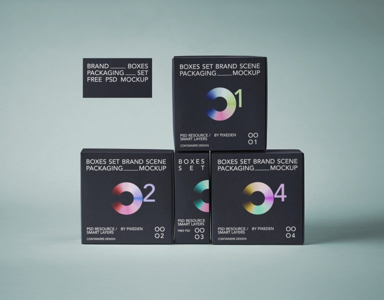 Boxes Branding Packaging Free Mockup — Free Mockup World