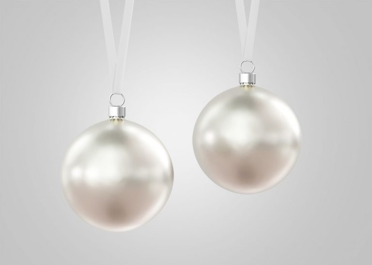 Christmas Ball (Bauble) Ornament Mockup — Free Mockup World