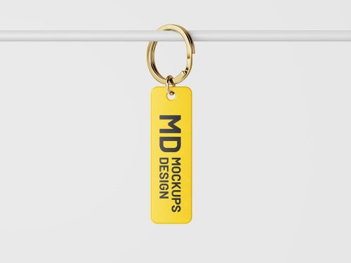 Rectangle Keychain Free Mockup | Free Mockup World