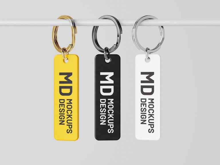 Rectangle Keychain Free Mockup | Free Mockup World