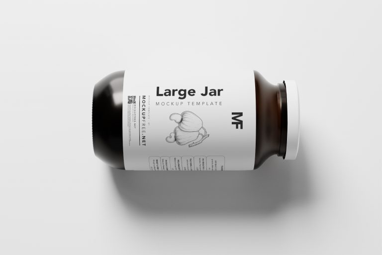 1L or 1.5L Large Jar Free Mockups | Free Mockup World