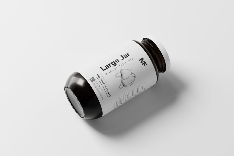 1L or 1.5L Large Jar Free Mockups | Free Mockup World