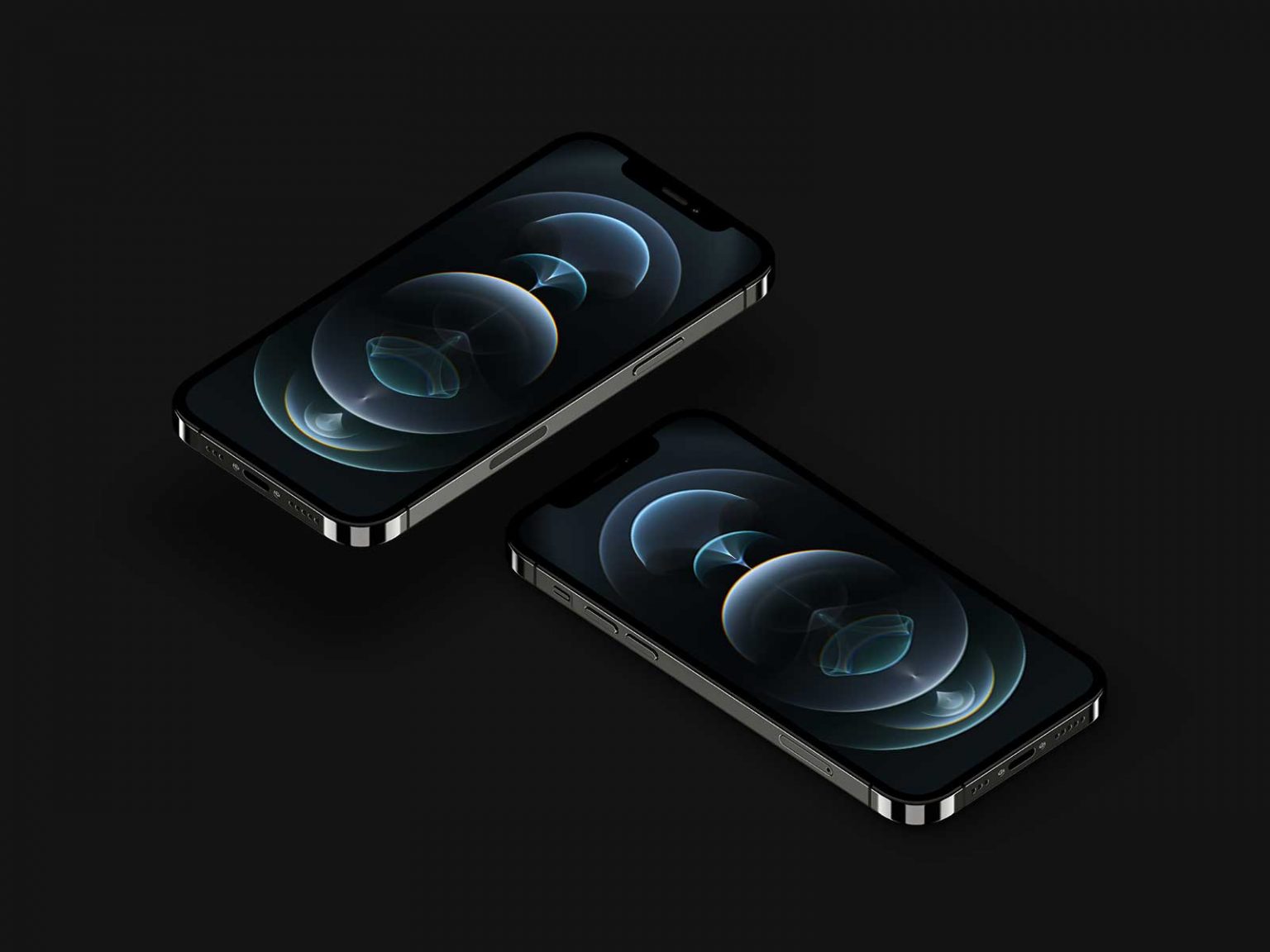 Isometric iPhone UI Mockup Set | Free Mockup World