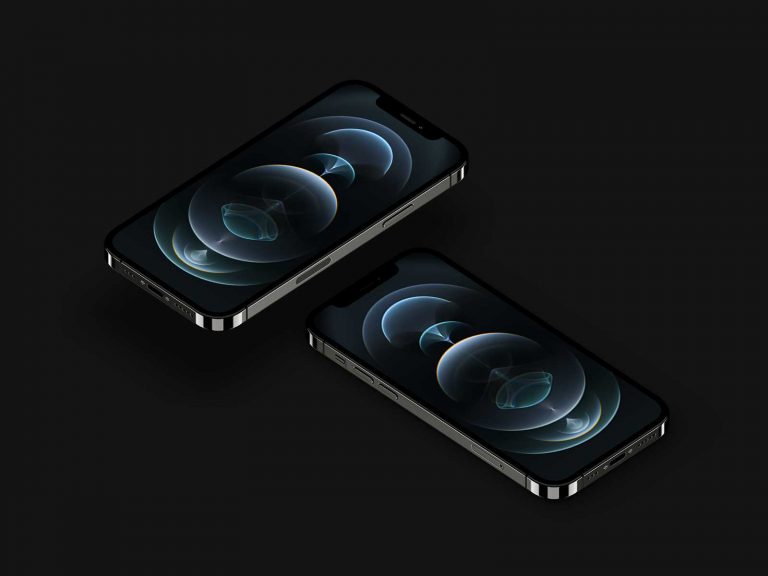 Isometric iPhone UI Mockup Set | Free Mockup World