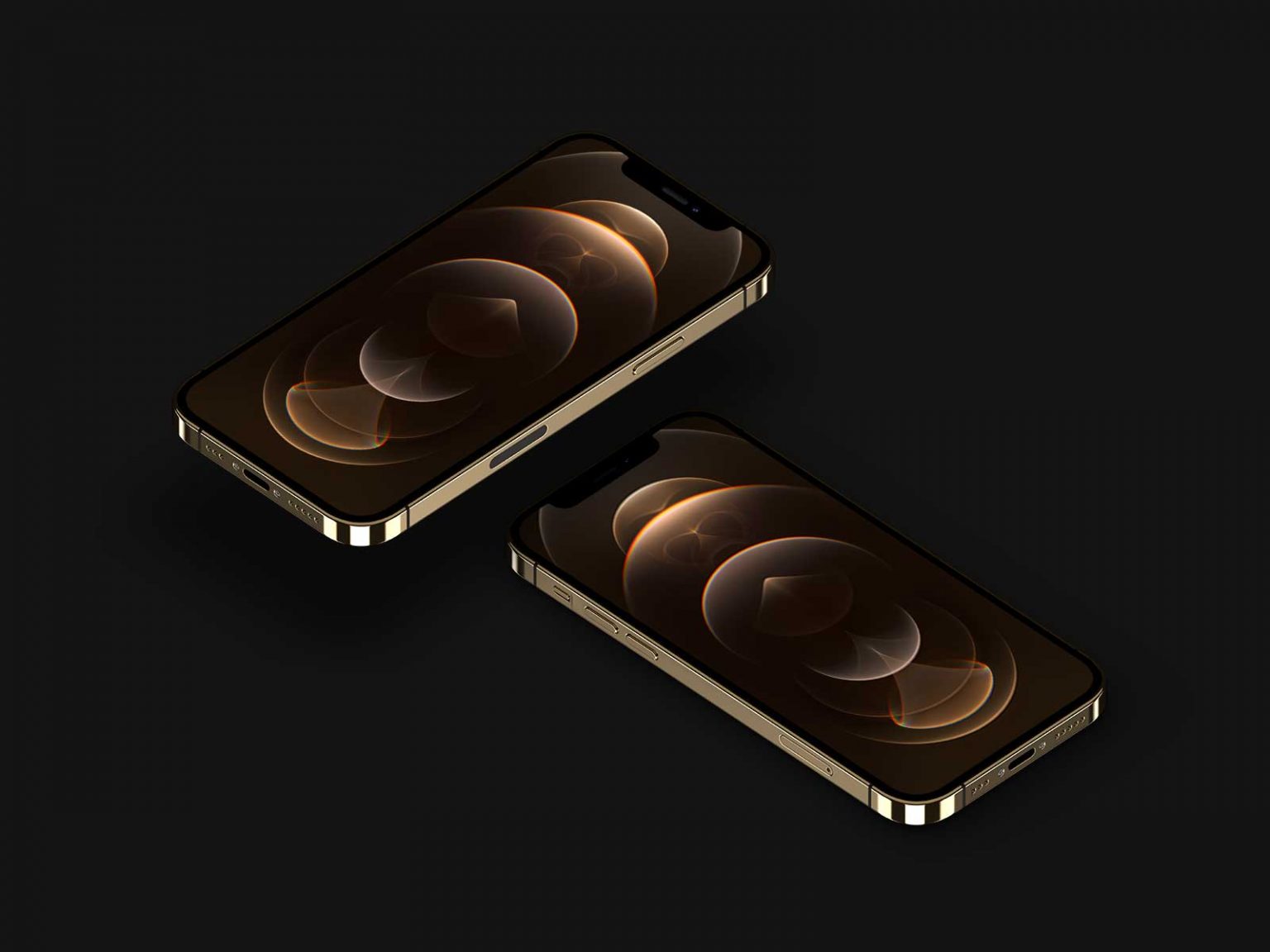 Isometric iPhone UI Mockup Set | Free Mockup World