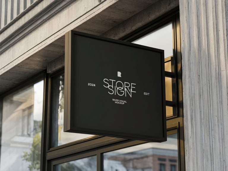 Store Sign Free Mockup — Free Mockup World