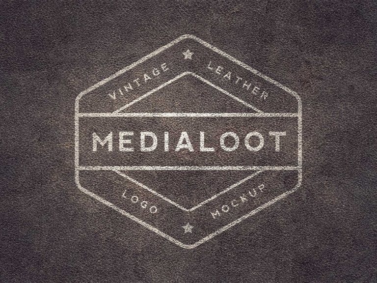 Vintage Logo Mockup on Leather | Free Mockup World