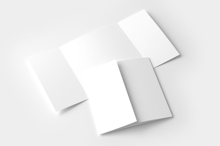 Gate Fold Brochure Three Mockups | Free Mockup World