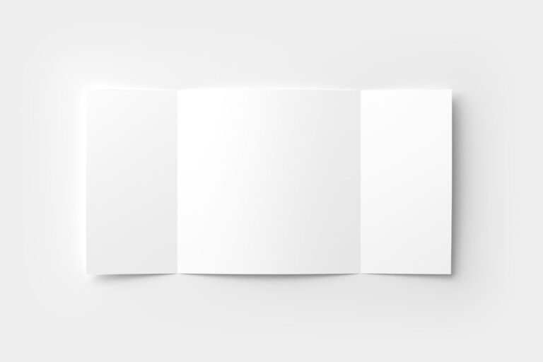 Gate Fold Brochure Three Mockups | Free Mockup World