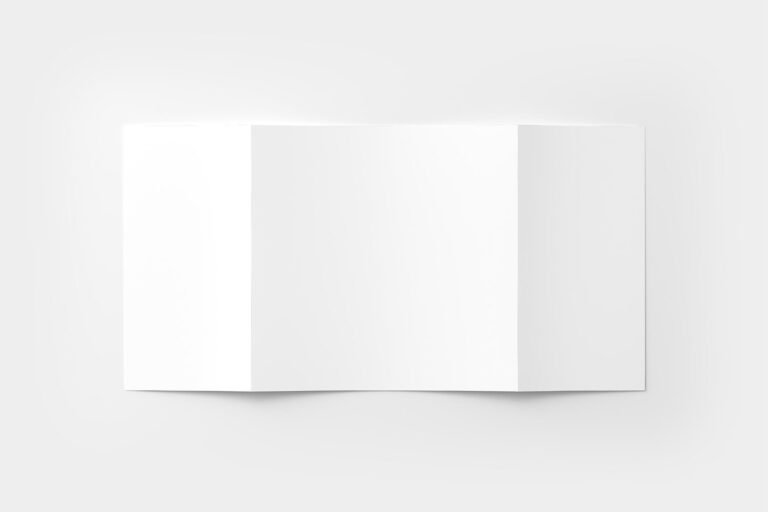 Gate Fold Brochure Three Mockups | Free Mockup World