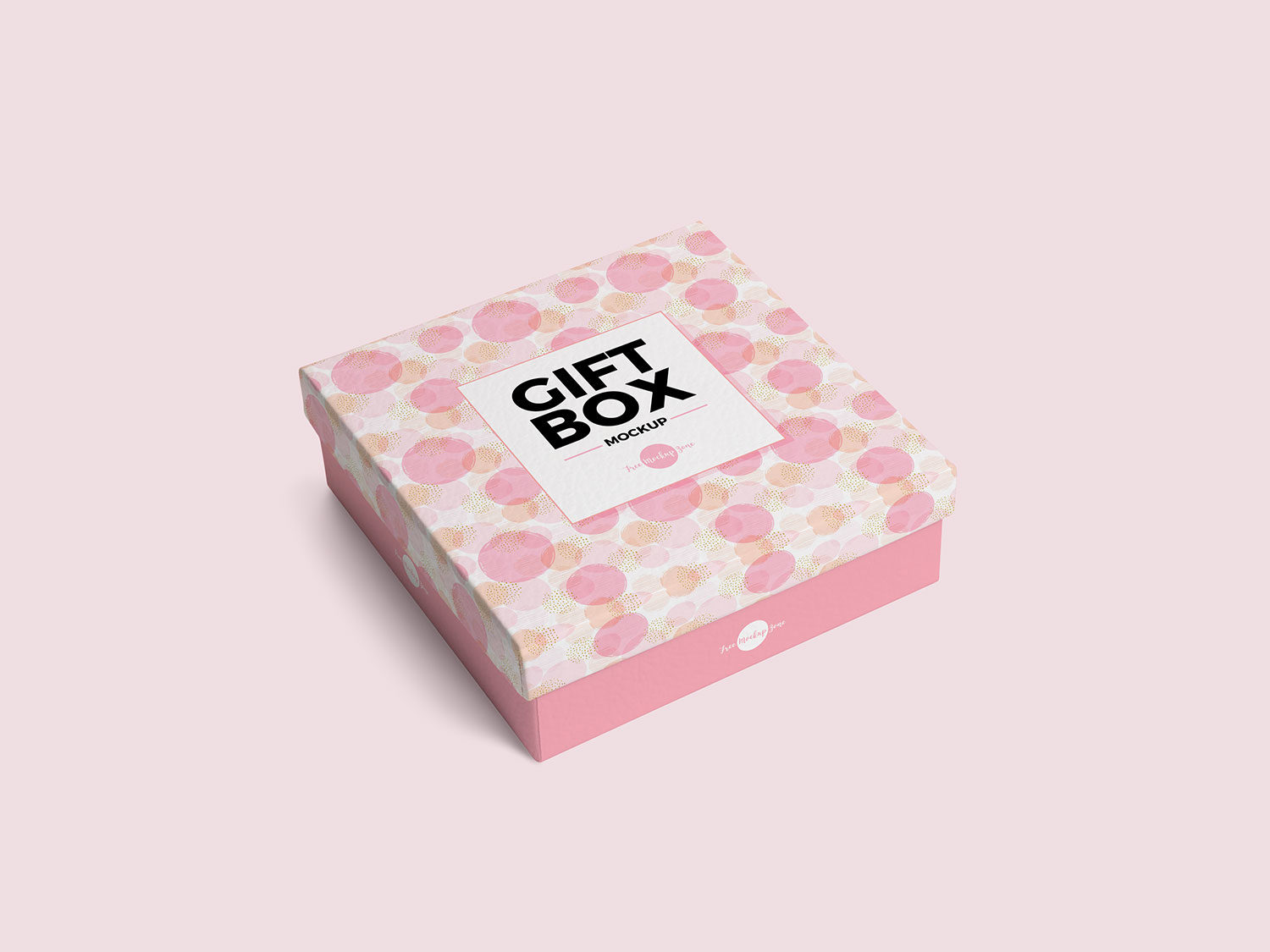Square-Shaped Gift Box Mockup | Free Mockup World